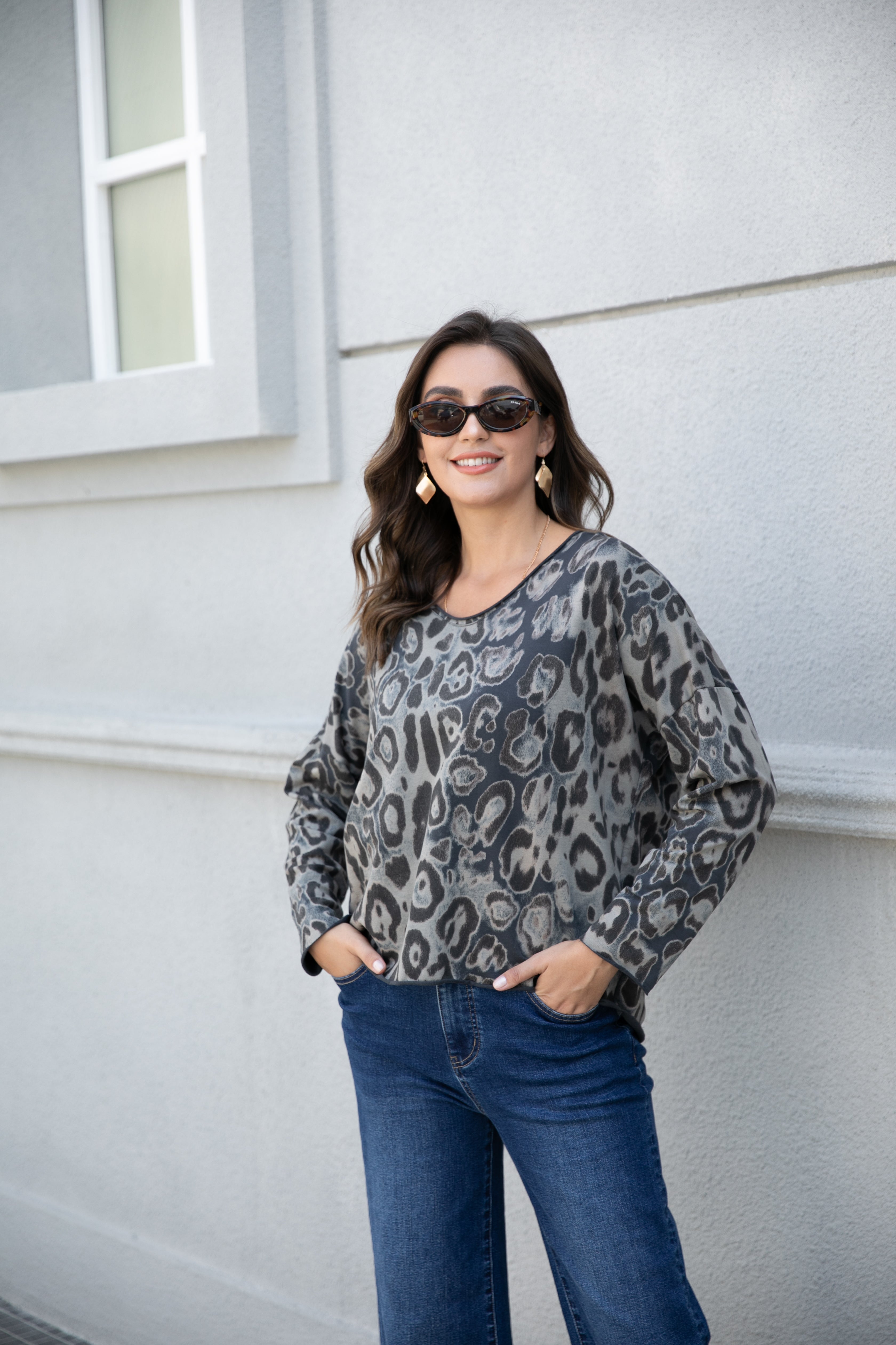 Giselle's Animal Sweater – Orange fashion village