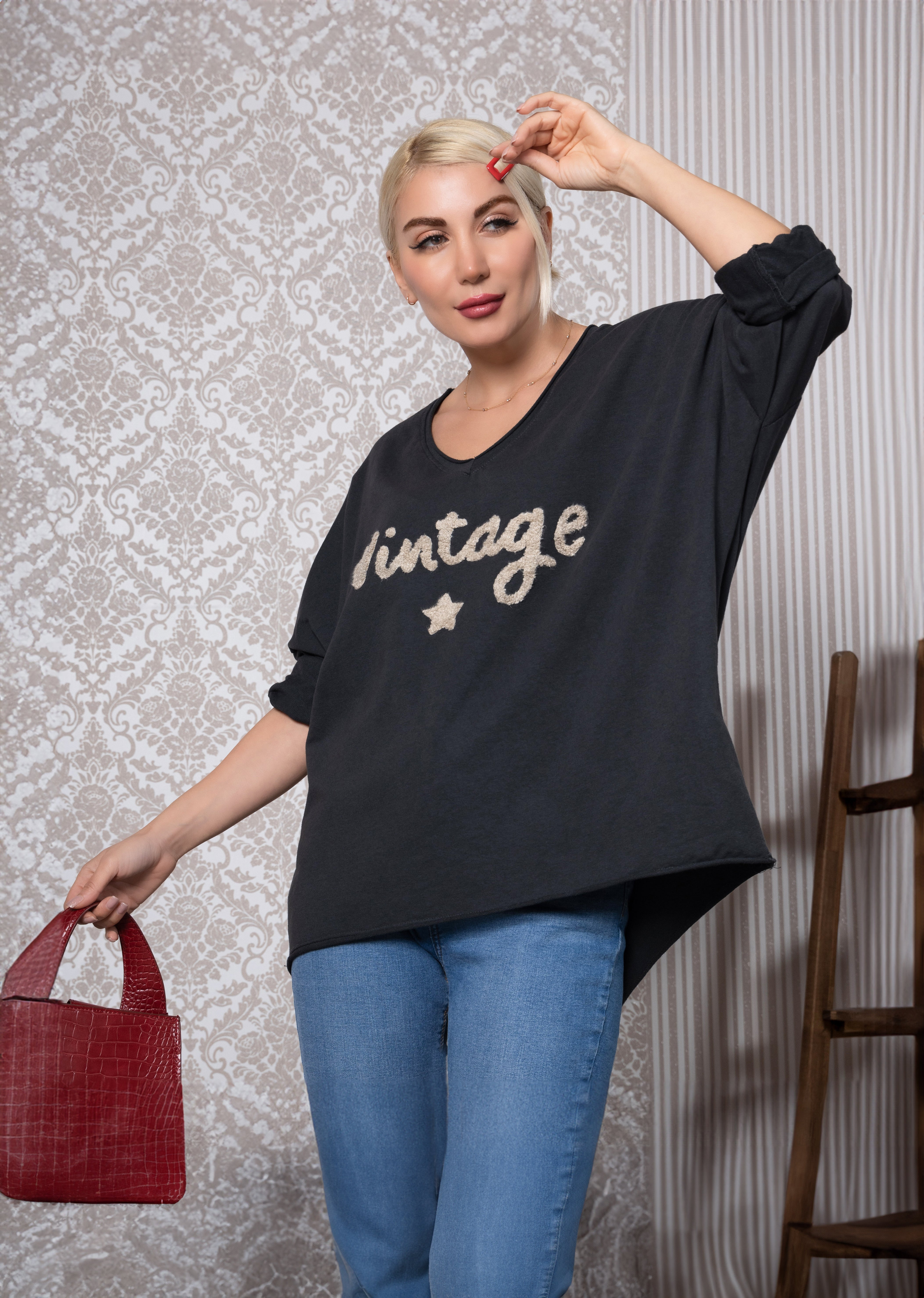 Vintage French terry – Orange fashion village